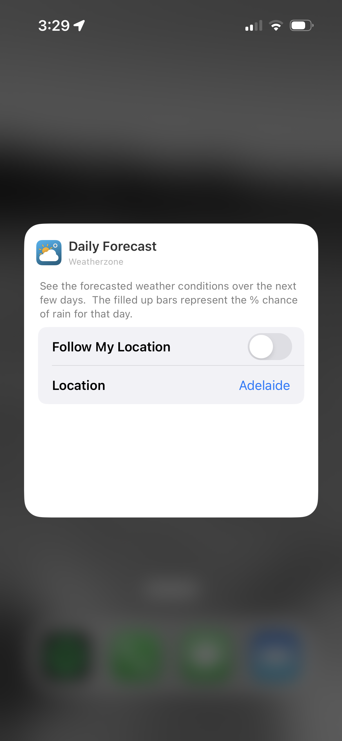 The app's location doesn't match where I am. – Weatherzone